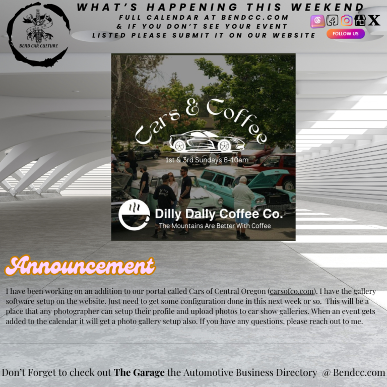 Cars & Coffee @ Dilly Dally Coffee - Bend Car Culture